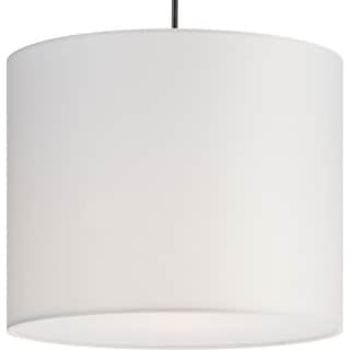 Markor Collection One-Light White Linen Shade Transitional Pendant - 12 ...