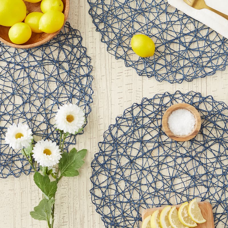 Design Imports Woven Paper Kitchen Placemat Set (Set of 6) - On Sale ...