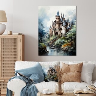 Designart "Castles Enchanted Stronghold II" Castles Metal Wall Decor ...