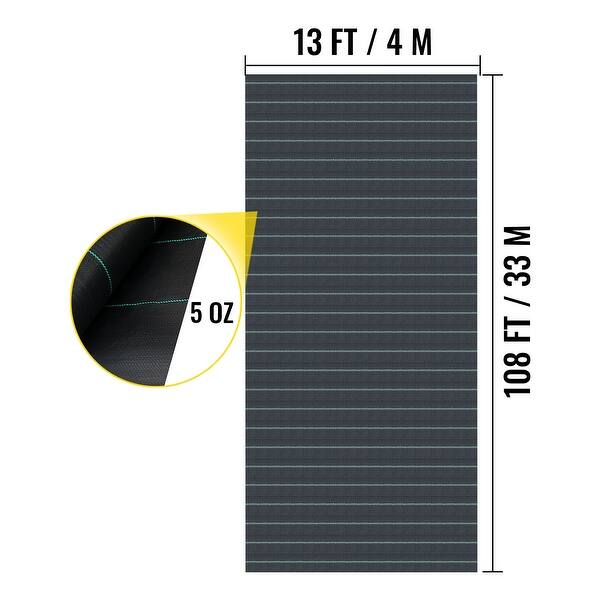 VEVOR Commercial Grade Driveway Fabric Weed Barrier Landscape Fabric ...