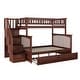 Columbia Staircase Bunk Bed Twin over Full with Twin Trundle in Walnut ...