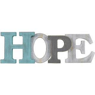 Decorative Wooden Cutout Word Hope Block Letter Sign 5.20" x 15.75 ...