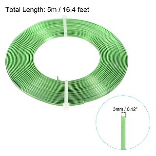 2Roll 16ft Flat Aluminum Wire 18Gauge Bendable Anodized Aluminum Wire ...