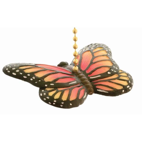 Monarch Butterfly Orange and Yellow Ceiling Fan Light Dimensional Pull ...