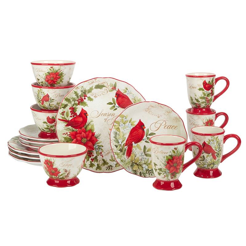 Certified International Winter Forest 16-piece Dinnerware Set, Service ...