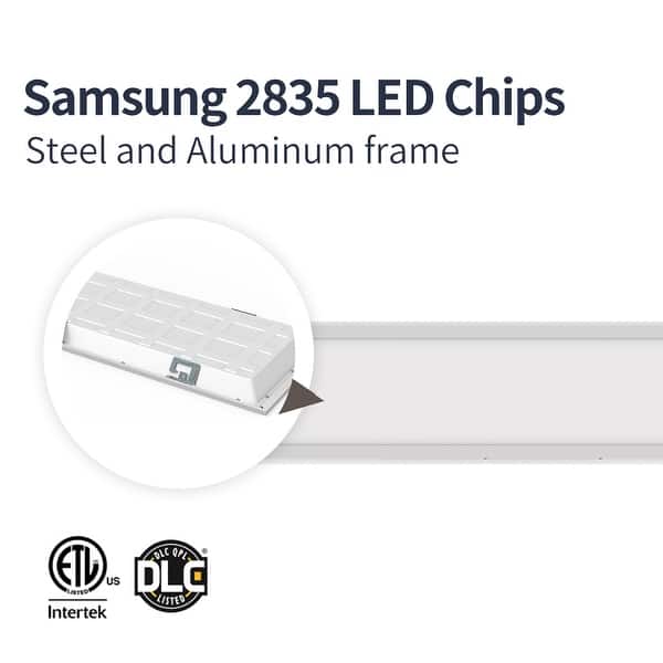 1x4 FT Surface Mount LED Flat Panel Light, Selectable Wattage and CCT ...
