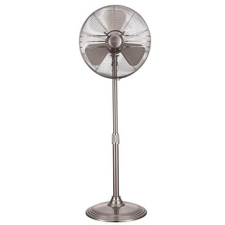 16" RETRO Stand Fan with Brushed Nickel Finish - Bed Bath & Beyond ...