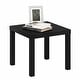 Compact 20.08-inch Square Side Table with Honeycomb Design in Black ...