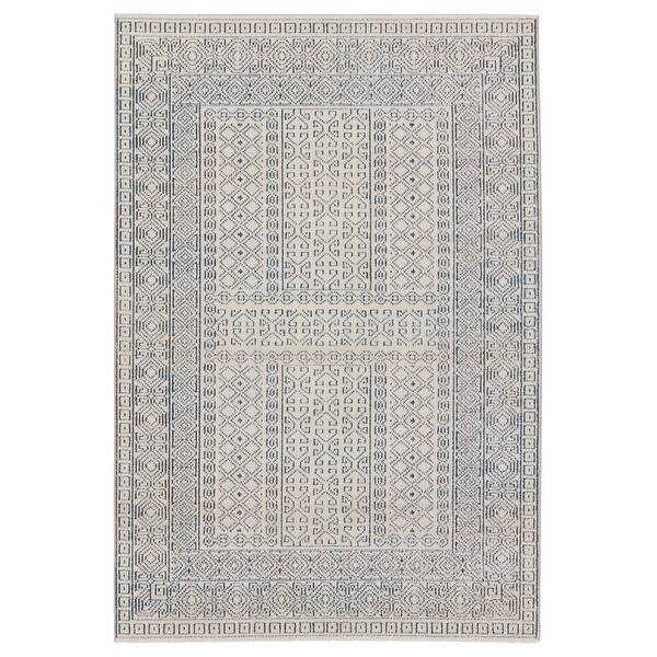 Radial Trellis Blue/Cream Area Rug - Bed Bath & Beyond - 38927579