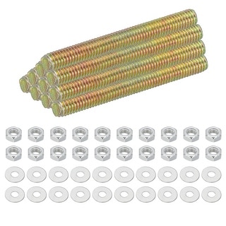 Carbon Steel Fully Threaded Rods, Threads Rod Bar Studs with Nuts and ...
