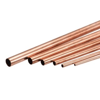 6pcs Copper Tube, 2mm-7mm OD x 0.5mm Wall Thick 200mm L Metal Tubing ...