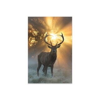 Heart Shaped Antlers Flare Print On Acrylic Glass by Max Ellis - Bed ...