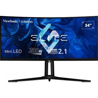 ViewSonic Elite XG341C-2K-S 34" 1440p 200Hz Mini LED Curved Gaming ...