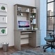 Multiple Shelves Computer Desk with Keyboard Tray and 1 Drawer - Bed ...