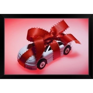 "Toy car wrapped in ribbon" Black Framed Print - Bed Bath & Beyond ...