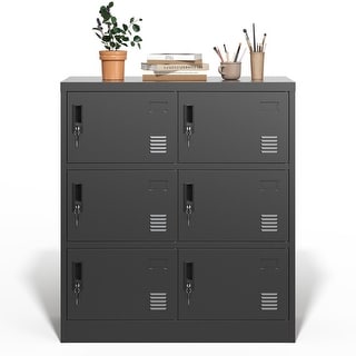 6-Door Employee Storage Locker, Metal Lockers for Office, Gym, School ...