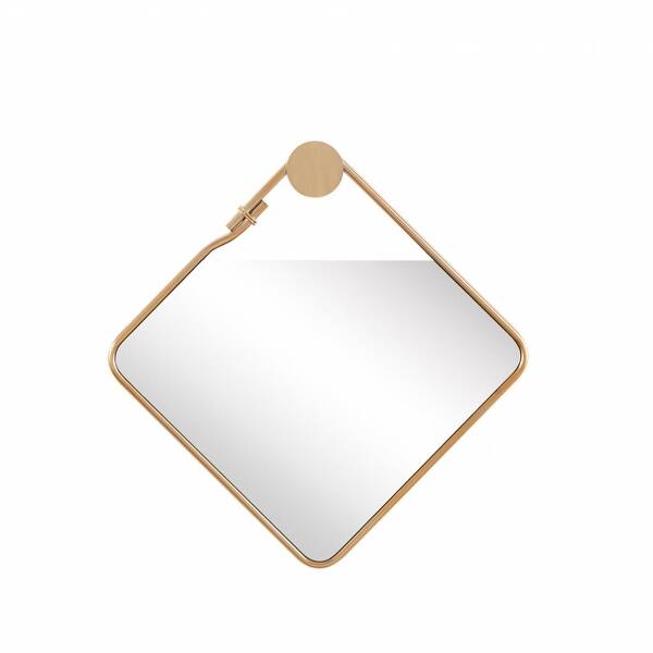 Wall-mounted metal frame high-definition mirror - Gold - Bed Bath ...