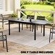 All-aluminum Outdoor Dining Table Extension for 6 or 8 Seats - 63"/94.5 ...