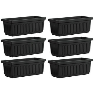 HC Companies 30 Inch Fluted Plastic Venetian Garden Flower Window Box ...