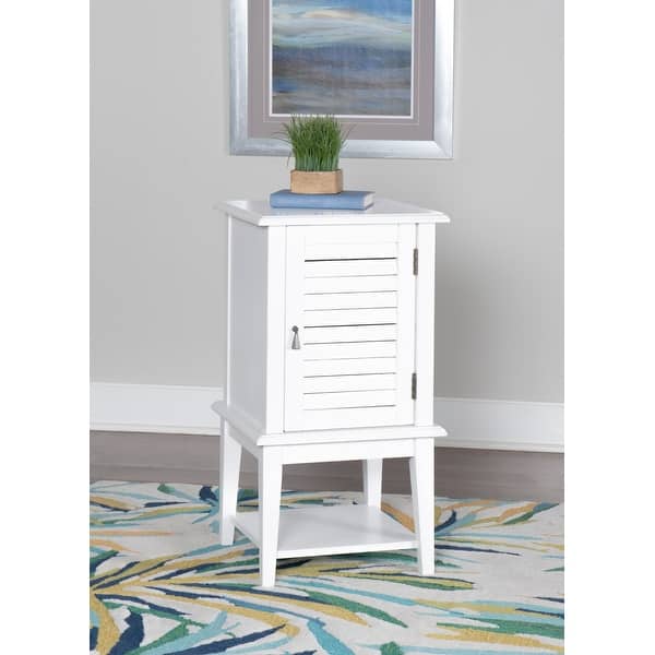 Linon Penelope White Shutter Door Table - Bed Bath & Beyond - 9384659