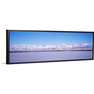 "Montana, Bozeman, Bridger Mountains" Black Float Frame Canvas Art ...