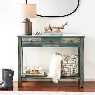 Rectangular console table, 2 drawers and open compartment, hallway ...