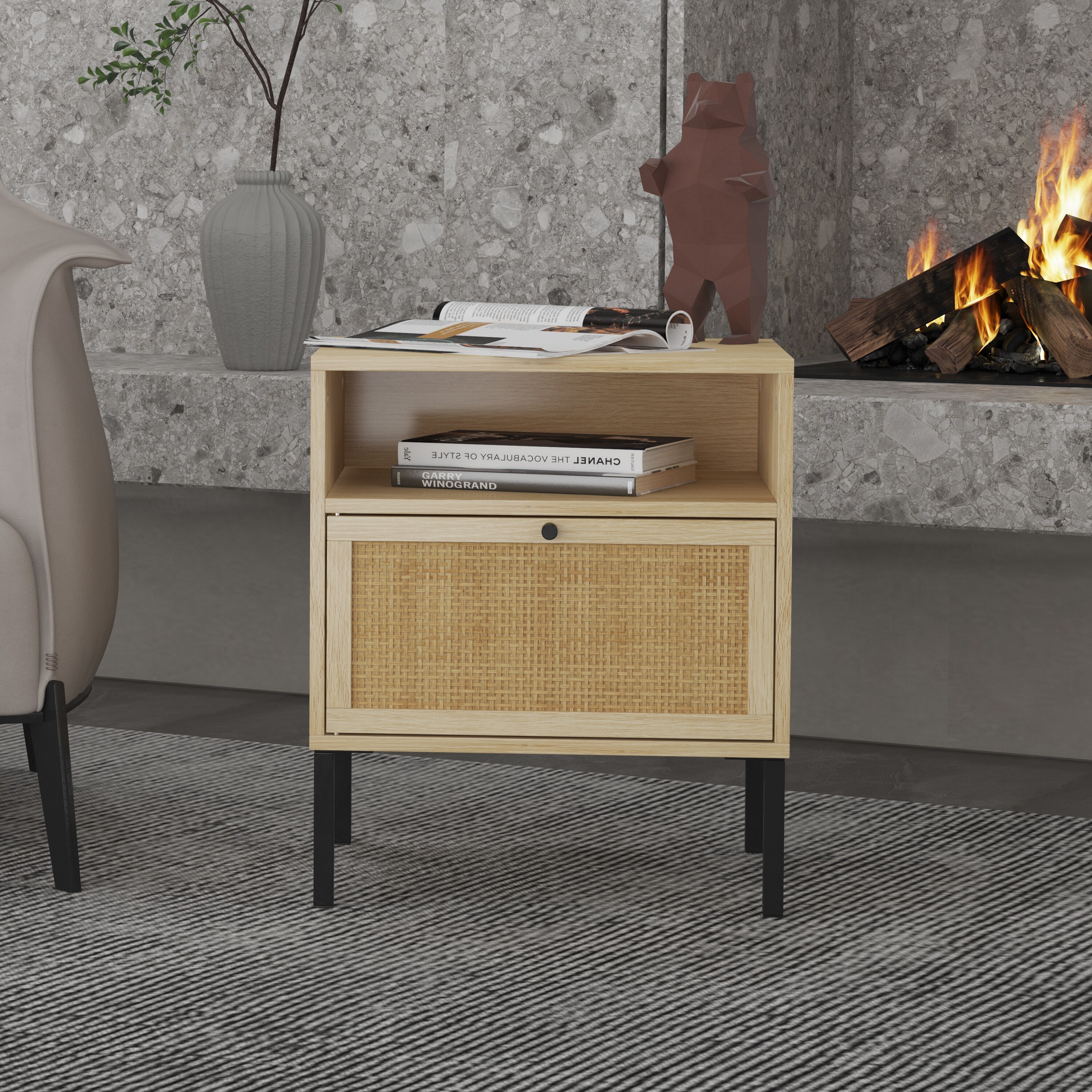 metal bedside table locker