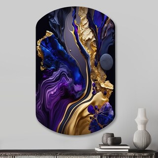 Abstract Marble Geode Purple And Blue - Abstract Liquid ink Sculptures ...