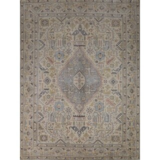 Beuge Tabriz Persian Rug Traditional Hand-Knotted Wool Carpet - 8'8"x ...