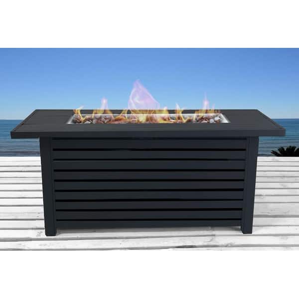 Rectangle Steel Propane Fire Pit Table - On Sale - Bed Bath & Beyond ...