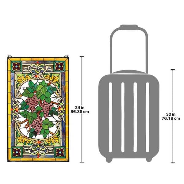 Design Toscano Fruit of the Vine Stained Glass Window - Bed Bath ...