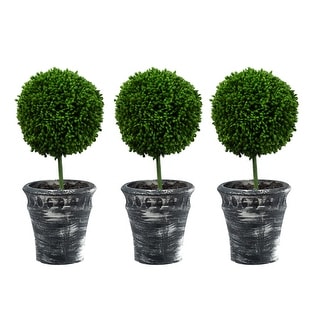 Faux Single Ball-Shape Topiary - Set of 3 - Bed Bath & Beyond - 33735832