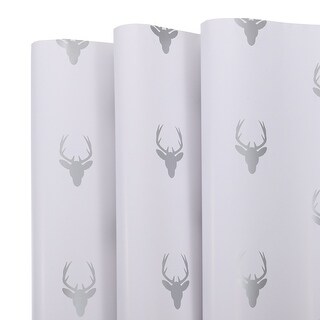 Birthday Wrapping Paper Sheet, Silver Elk Head 20 x 28 Inch 6Pcs ...