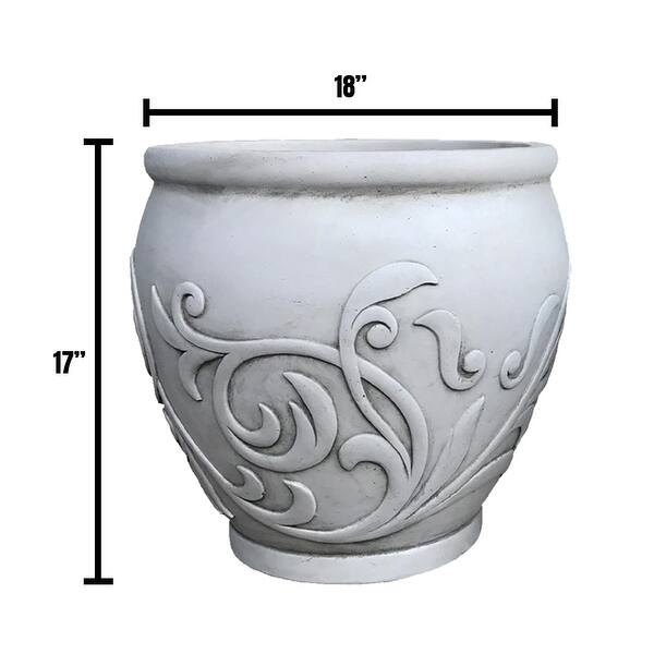 DurX-litecrete Lightweight Concrete Scroll Round Silver Light Grey ...