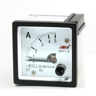 AC 0-5A Class 2.5 Square Panel Analog Meter Ammeter 99T1 - AC 0-5A ...