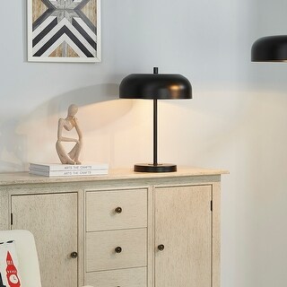 Black Matte Modern Round Table Lamp - Bed Bath & Beyond - 40787913