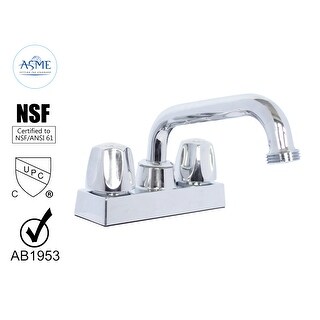 Utility Sink/Laundry Faucet, Double Handle with 3/4 Hose Thread Chrome ...
