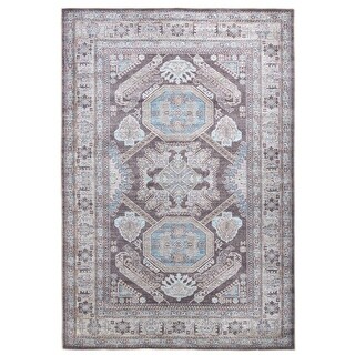 9' X 12' Gray Taupe And Blue Floral Area Rug - 3'6" - Bed Bath & Beyond ...
