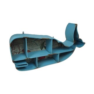 Blue Whale Shaped Distressed Metal Cubby Wall Shelf - Bed Bath & Beyond ...