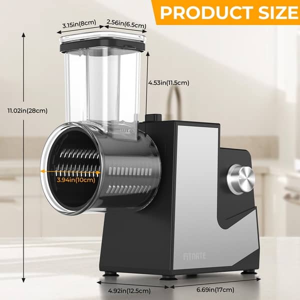 FITNATE Efficient Electric Grater Multifunctional Slicer Shredder for ...