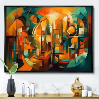 Designart "Abstracting The Cubist Form Ii" Abstract Cubism Framed ...