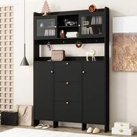 Tall Hall Tree with Open Storage & Flip Drawers - Bed Bath & Beyond ...
