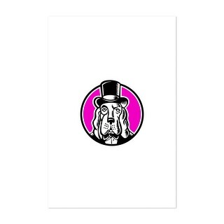 Basset Hound Monocle Top Hat Illustrations Dog Art Print/Poster - Bed ...