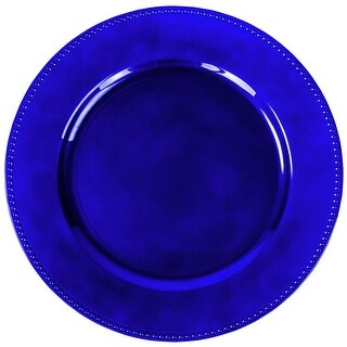 1 Piece, Beaded Round 13" Charger Plates - Royal Blue - Bed Bath ...
