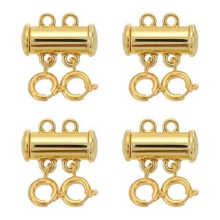Layering Necklace Clasps 2 Strands Slide Magnetic Tube Lock Clasp ...
