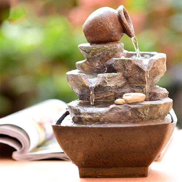 Indoor Fountains and Waterfalls Tabletop Fountain Waterfall Indoor ...