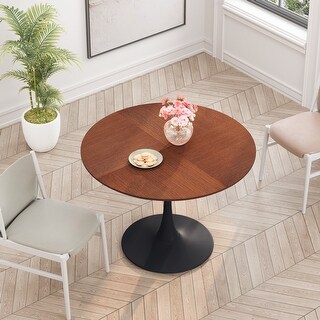 Modern Round Dining Table with Printed Table Top - Bed Bath & Beyond ...