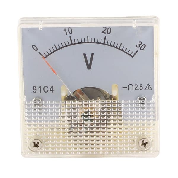 91C4 DC 0-30V Analog Panel Voltmeter Voltage Meter Measuring Gauge ...