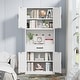 High Steel Kitchen Pantry Storage Cabinet with Large Countertop ...