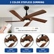 Moasis 52" Modern Remote Control Ceiling Fan with Lights and 5 Solid ...